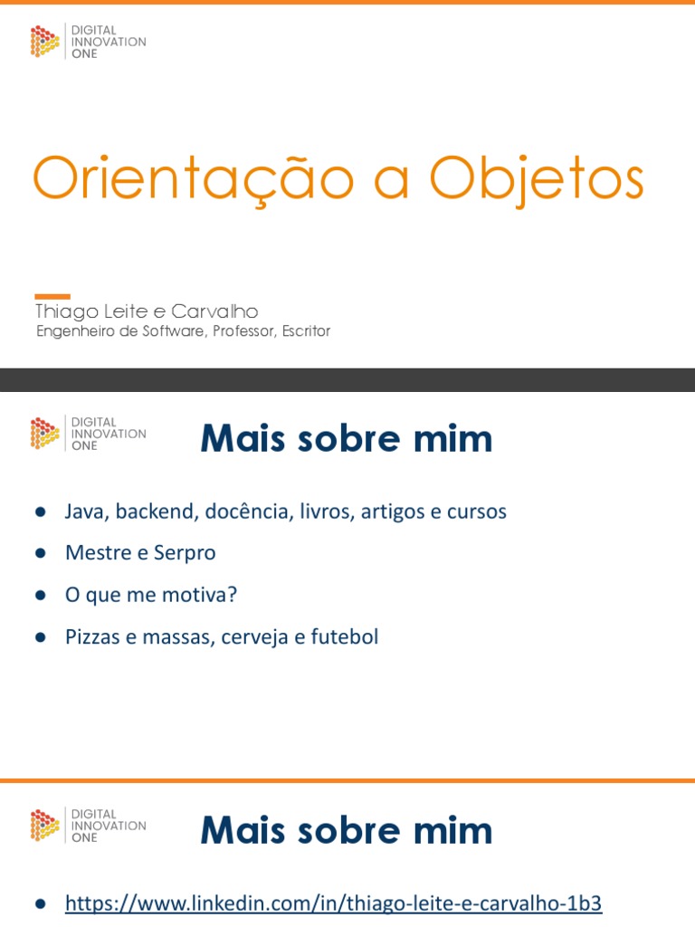 Programação Orientada A Objetos Thiago Leite Download Grátis Pdf Classe Programação De