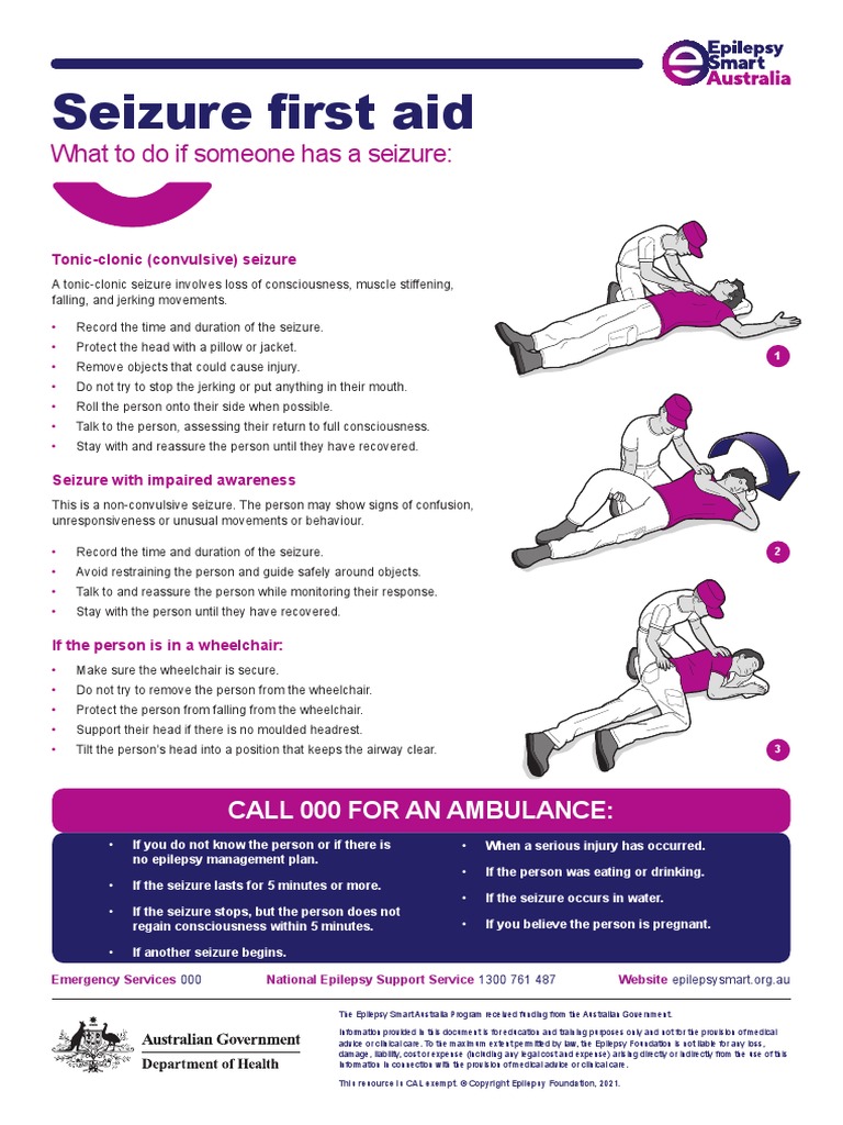 Seizure First Aid | PDF | Epilepsy | Episodic And Paroxysmal Disorders