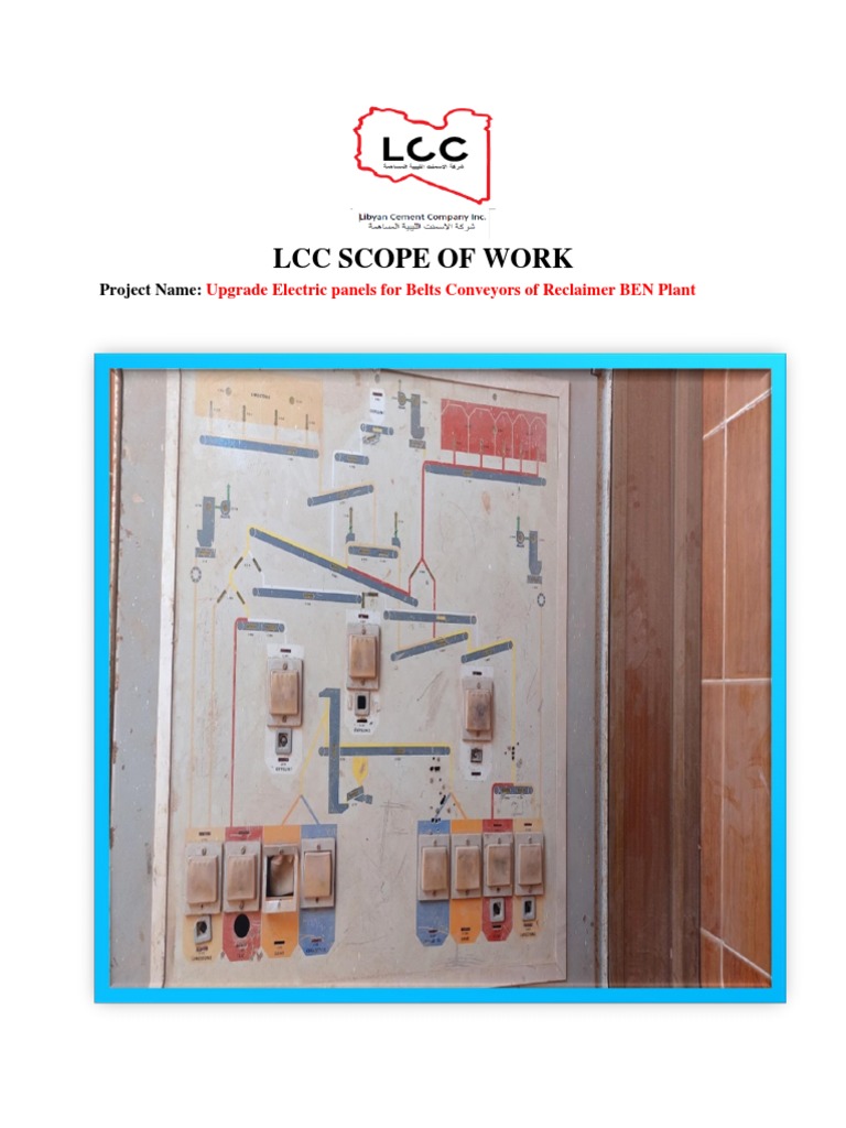LCC SCOPE WORK Upgrade Electric Panels For Belts Conveyors of Reclaimer ...