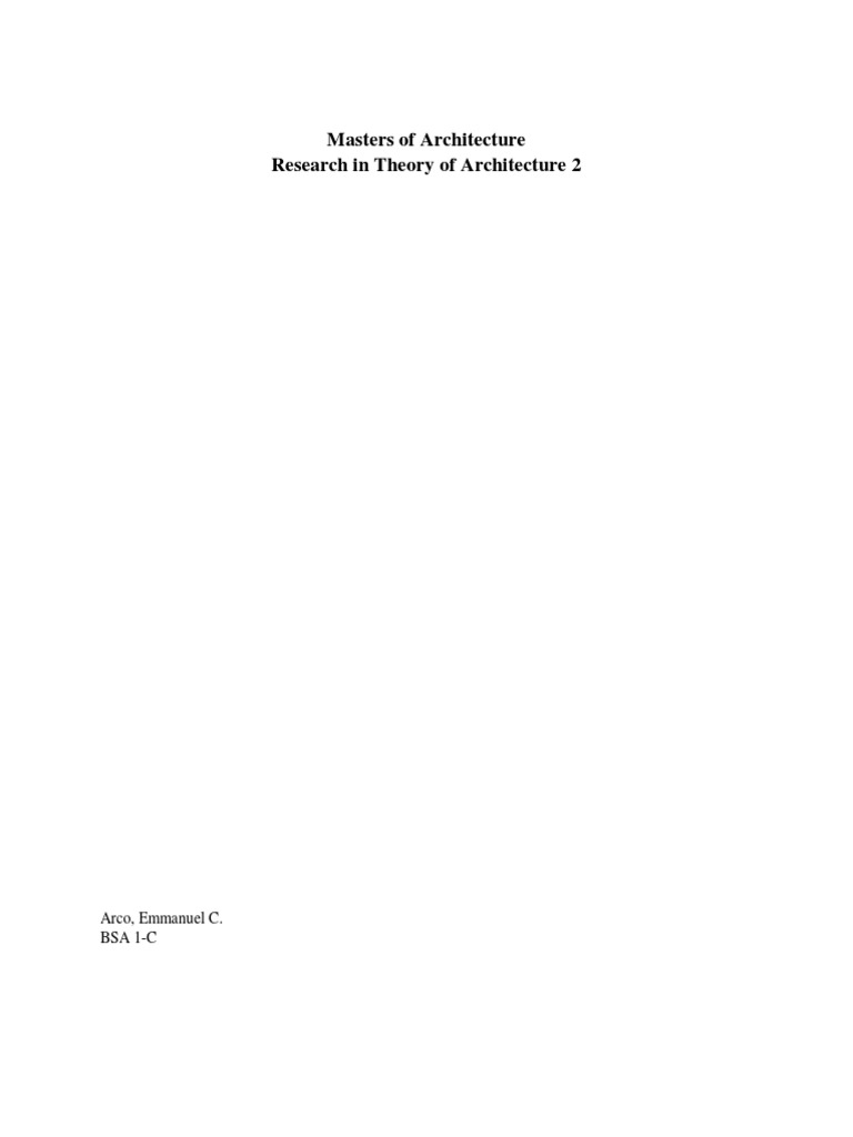 Masters of Architecture | PDF | Design