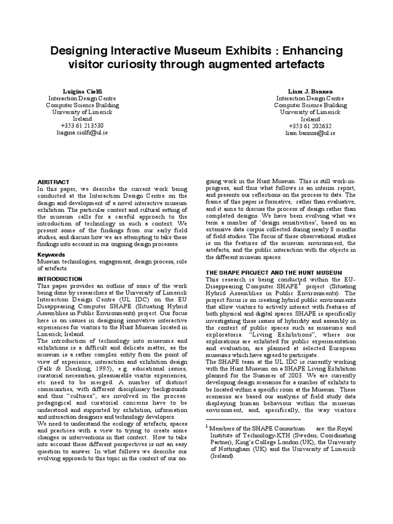 Designing Interactive Museum Exhibits | PDF | Social Science