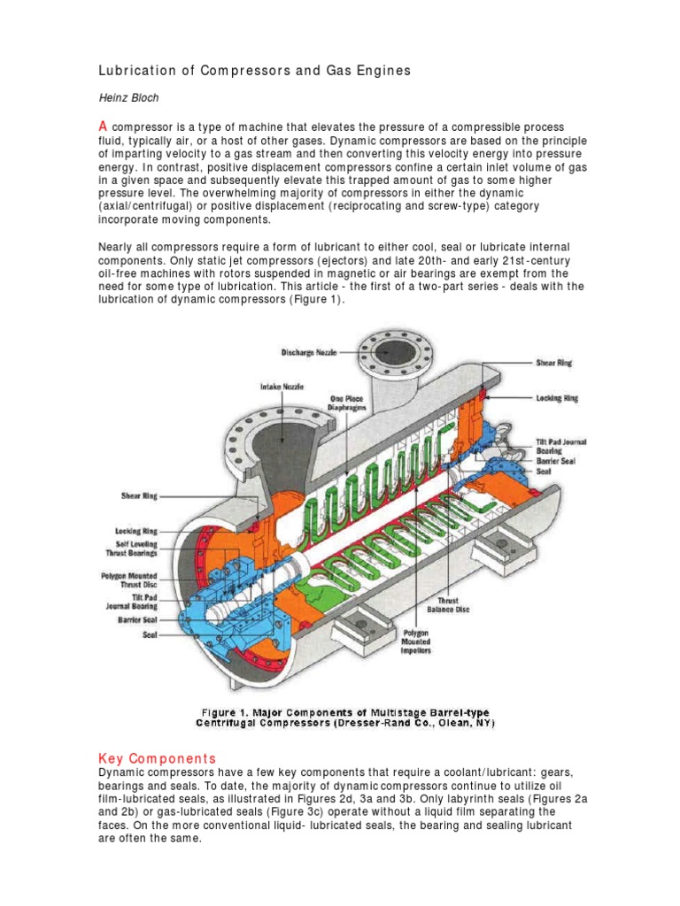 Compressor With Seal Oil | PDF | Pump | Lubricant
