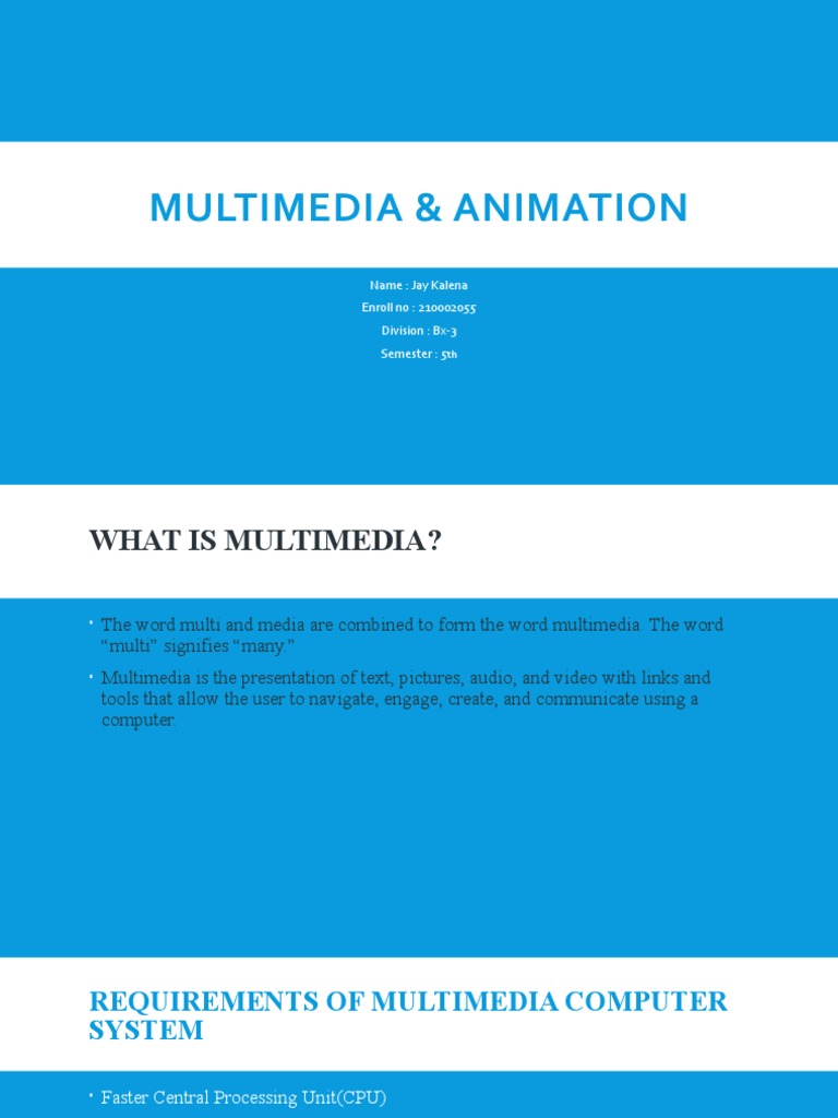 COC-multimedia and Animation | PDF | Multimedia | Graphics