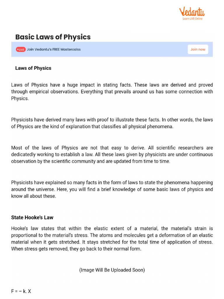 Basic Laws of Physics | PDF