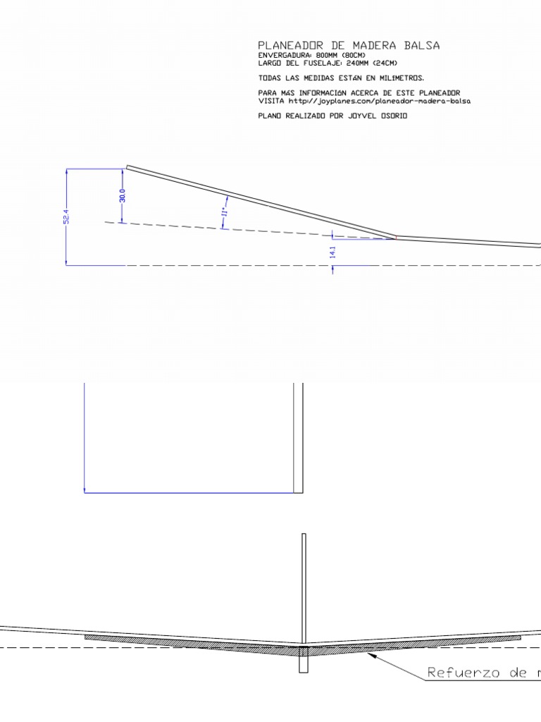 Planeador Madera Balsa 80CM | PDF