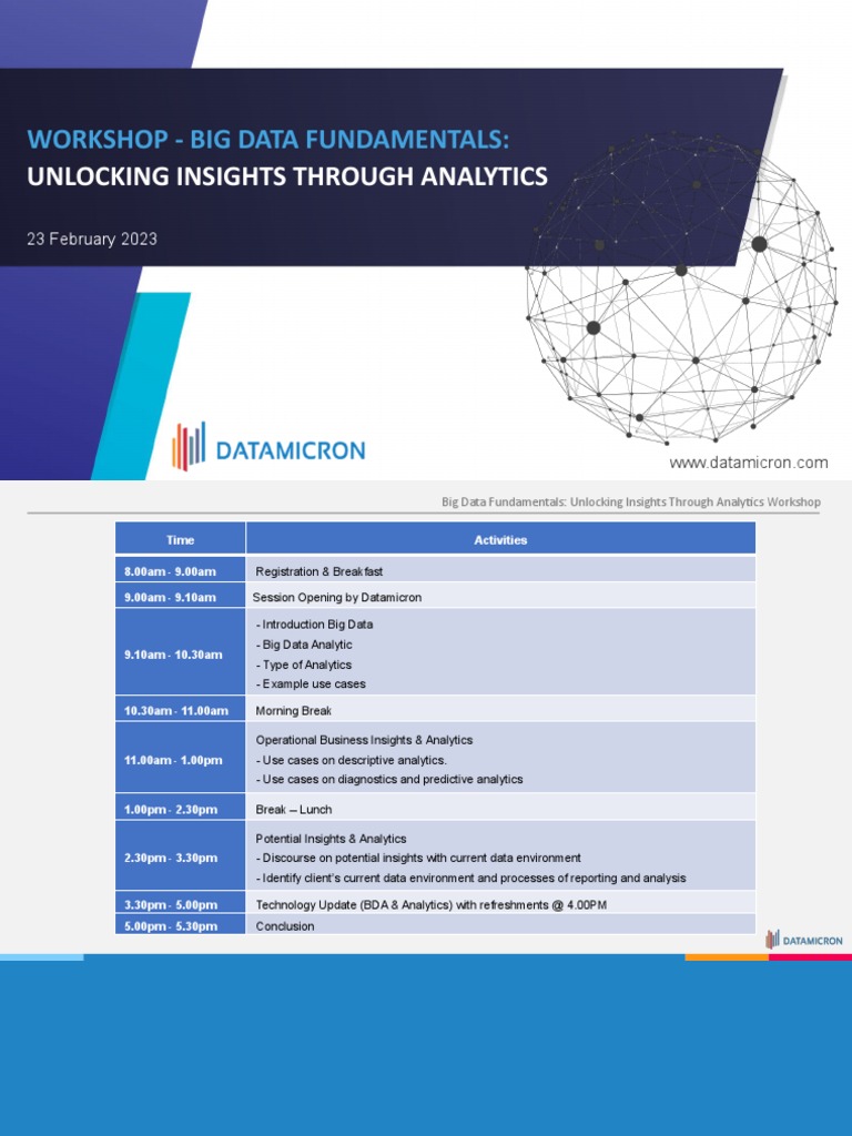 Big Data Workshop | PDF | Analytics | Big Data