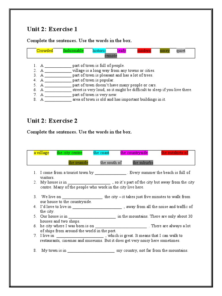 U2 - Grammar & Vocabulary | PDF | Stress (Linguistics) | Linguistics