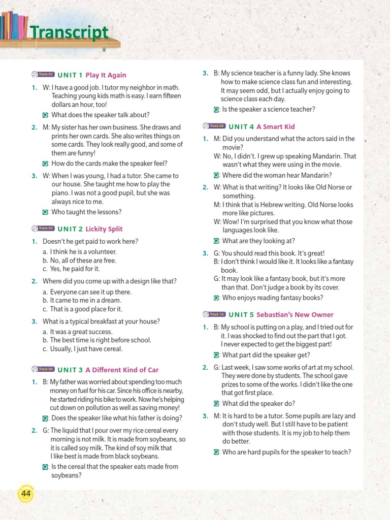 Reading Shelf 3 Transcripts | PDF