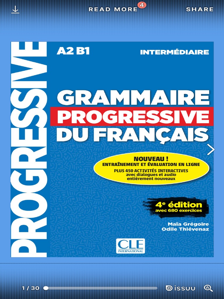 Extrait Grammaire Progressive Du Français - Niveau Intermédiaire by CLE ...