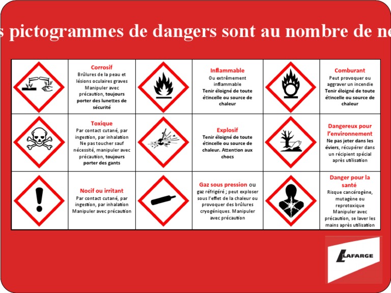 Pictogrammes de danger et précautions | PDF