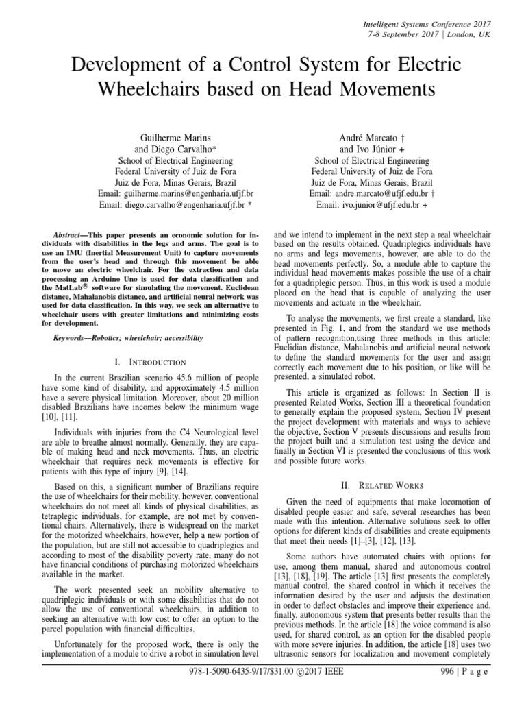 Control System With Head Movements | PDF | Accelerometer | Inertial ...