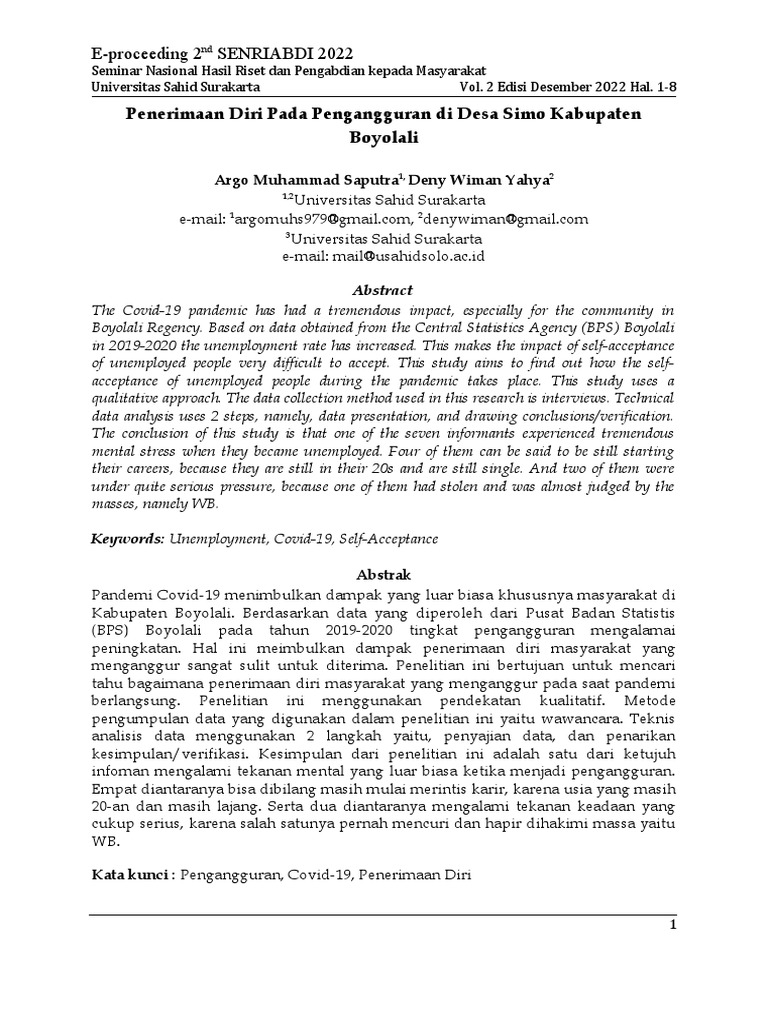 Penerimaan Diri (Full Paper) | PDF