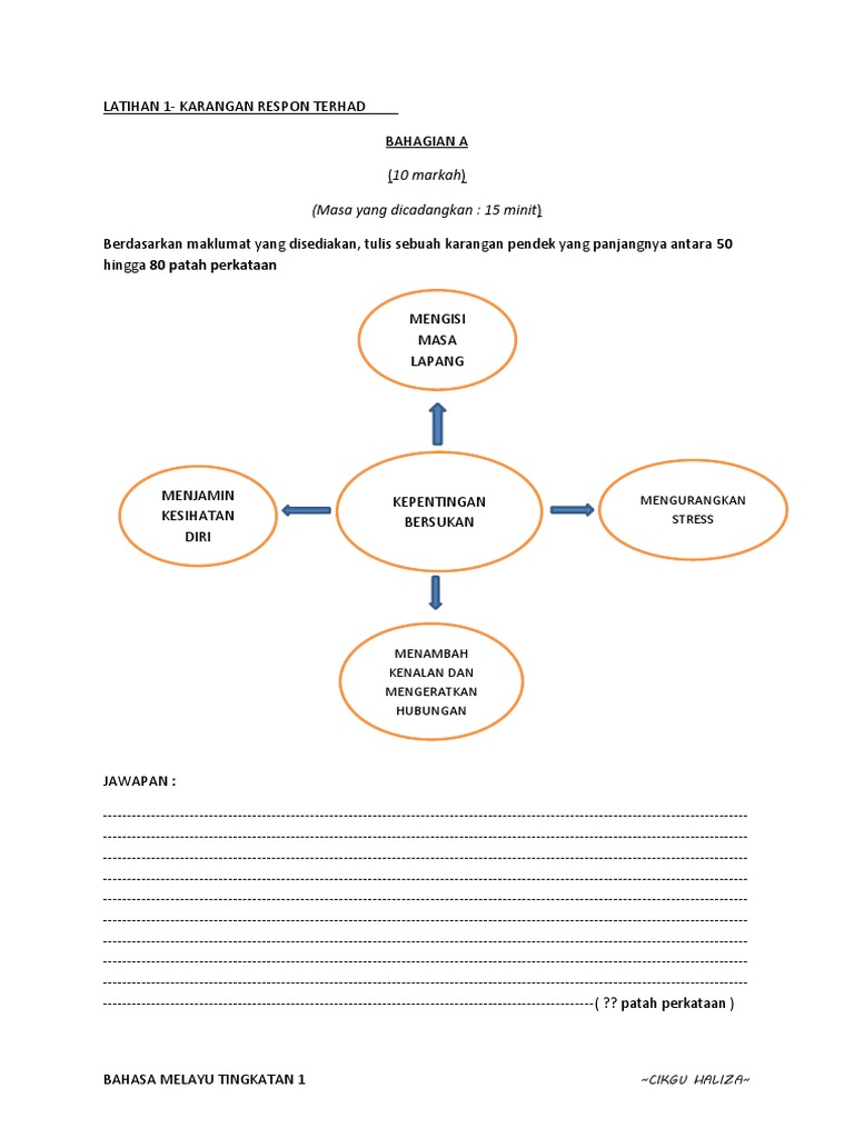 Latihan 1 Karangan Respon Terhad | PDF