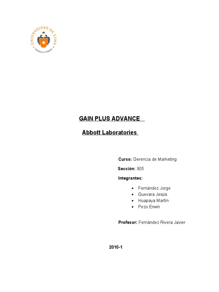 Primer Avance GAIN PLUS | PDF