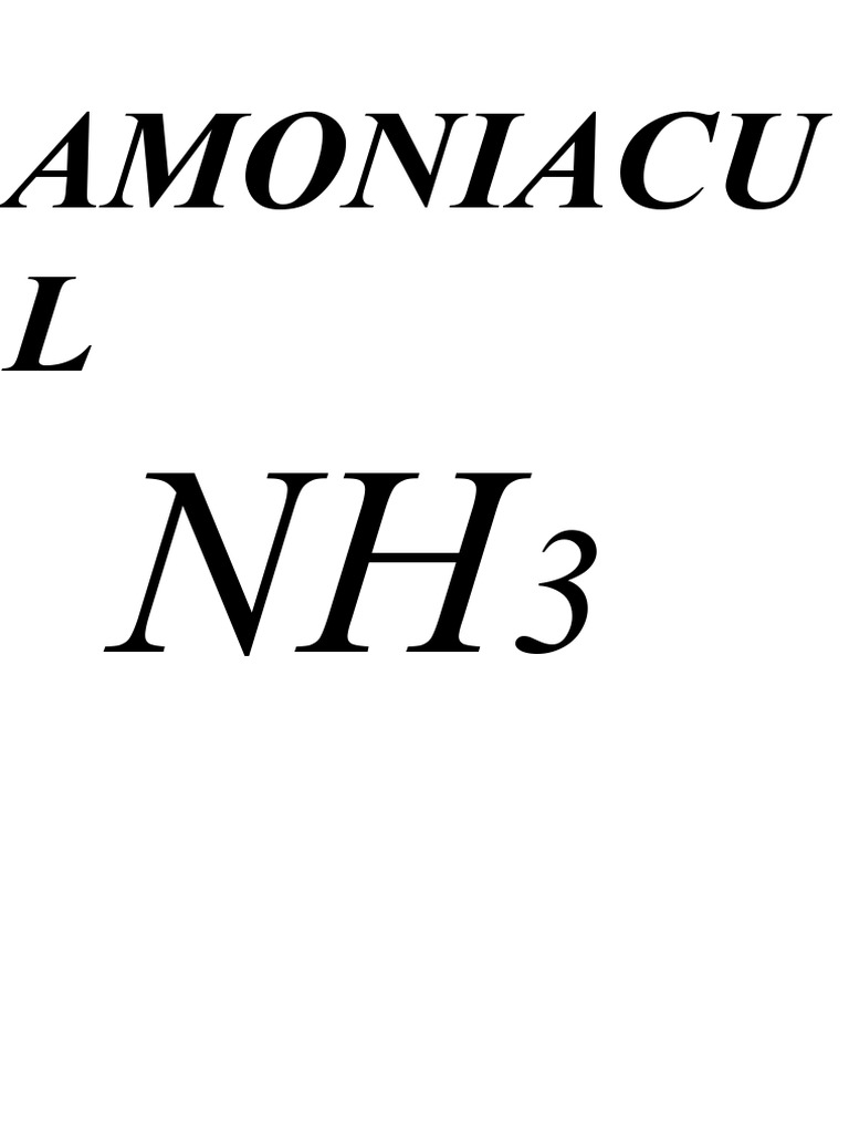 AMONIACUL | PDF