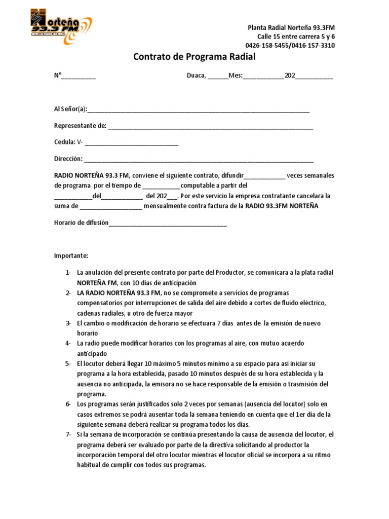 COntrato Programa | PDF