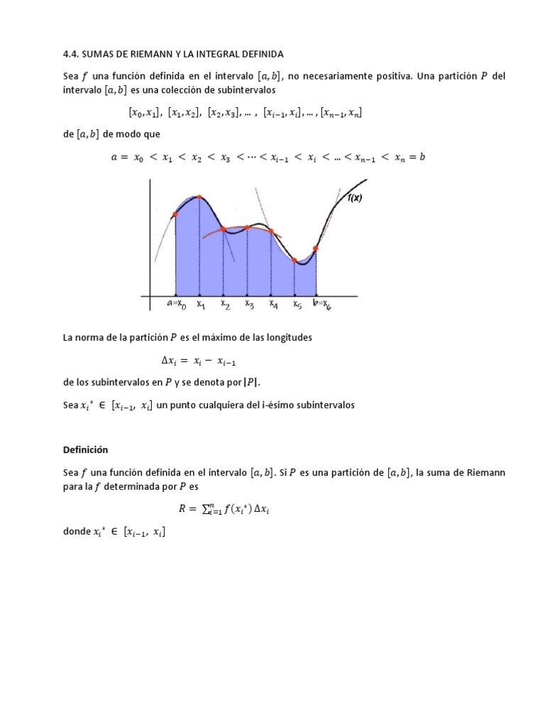 Teoría Sumas de Riemann | PDF