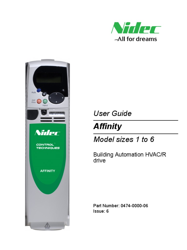 Frequentieregelaars Affinity Control User Guide en Iss6 0474 0000 06 ...