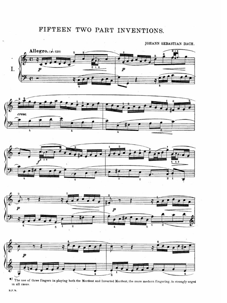 Bach - Inventio 1 | PDF