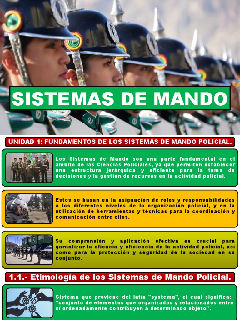 Diapositivas Unidad 1 Sistemas de Mando | PDF | Policía | Planificación