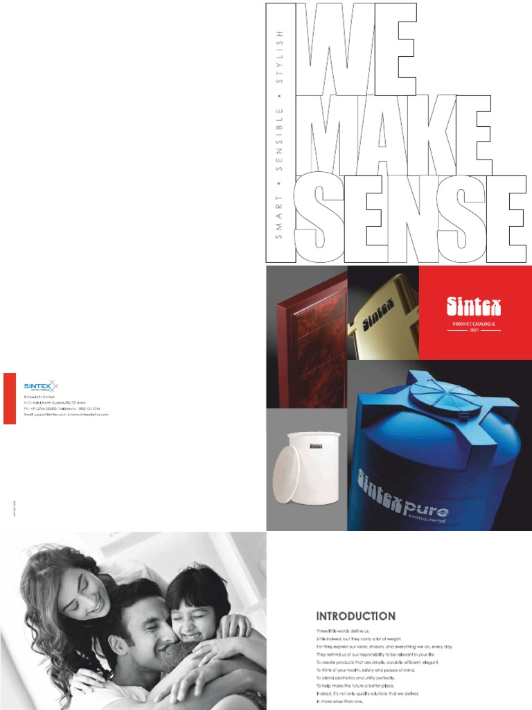 Sintex Product Catalogue | PDF | Ultraviolet | Water