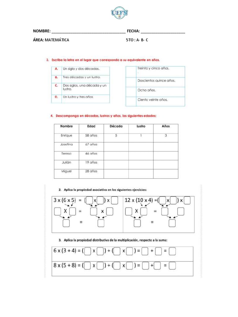 ACT. MATEMATICA DEL 26 - 28 JULIO 5to A-B-C | PDF