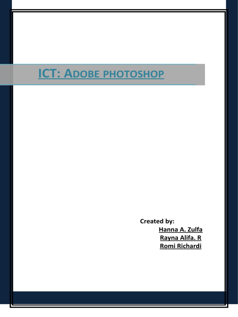 ICT Proposal 2 | PDF | Adobe Photoshop | Adobe Creative Suite