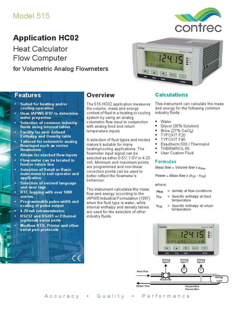 Contrec 515-HC02-AP (Shows Enclosure) | PDF | Flow Measurement | Fluid ...