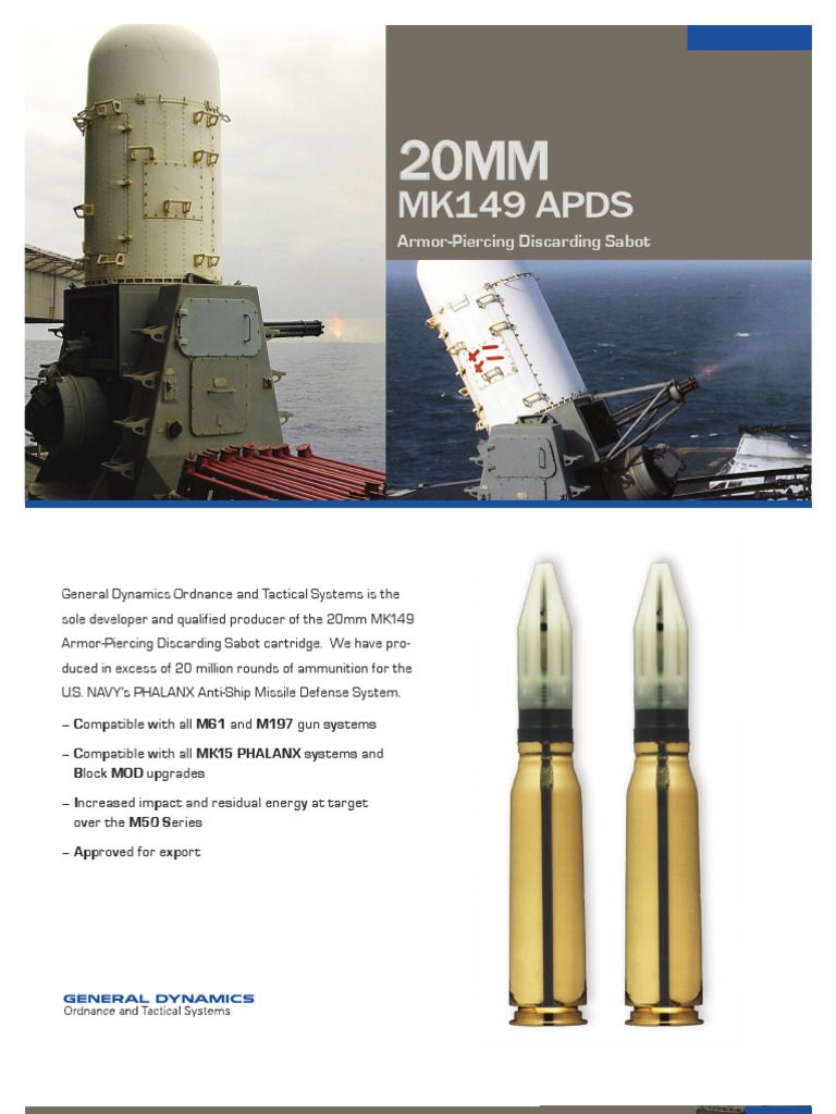 20MM MK149 APDS Armor-Piercing Discarding Sabot | PDF | History