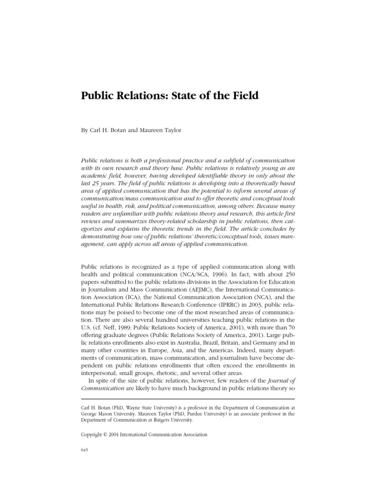State of The Field | PDF