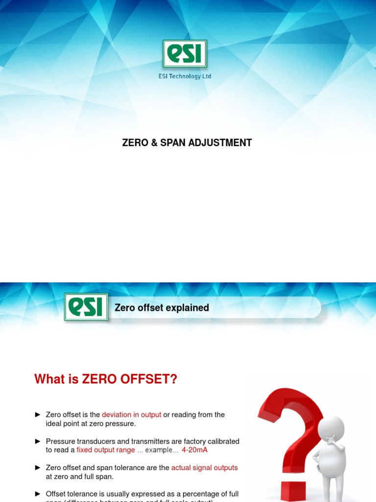 Zero and Span Adjustment Guide | PDF | Calibration | Sensor