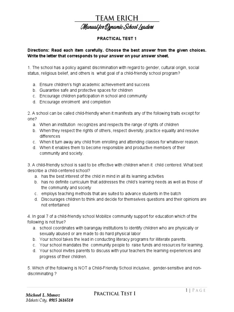 Practical Test 1 | PDF | Crecimiento personal y profesional