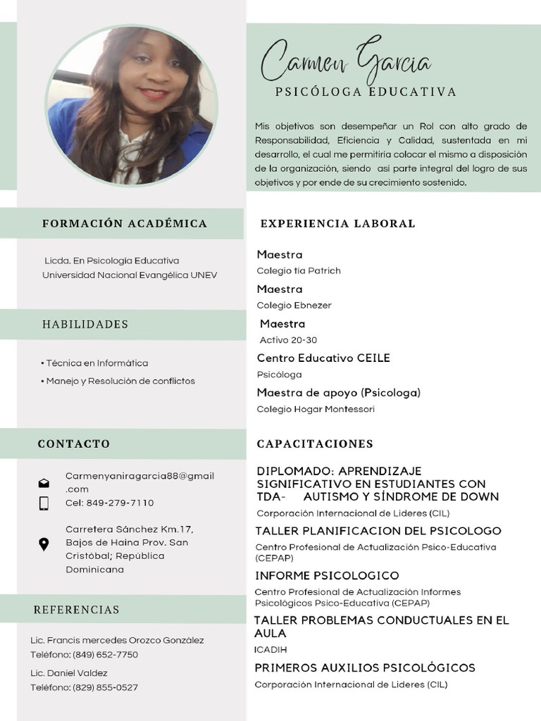 Curriculum Vitae Carmen Garcia | PDF