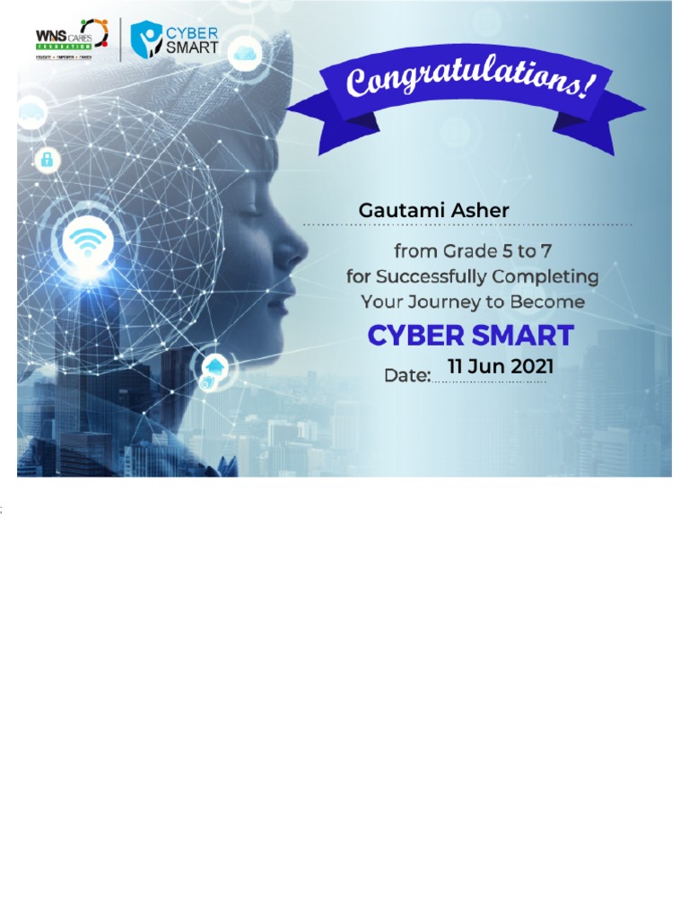 cyber smart certificate | PDF