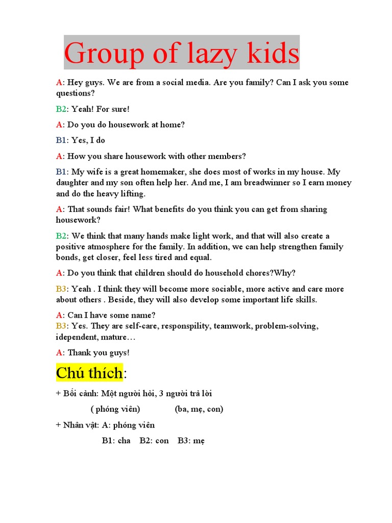 Benefit of Sharing Housework | PDF