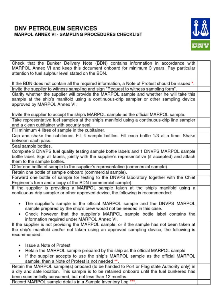 Guidelines for Bunker Delivery Note Verification and Fuel Oil Sampling ...