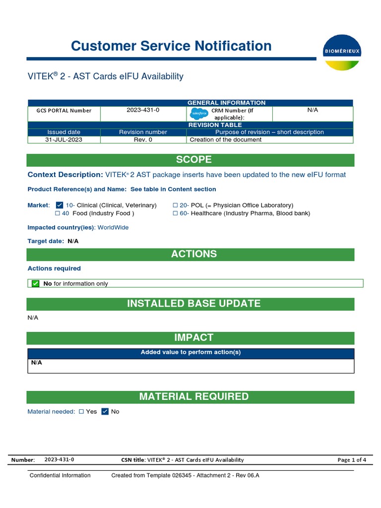 2023-431-0 - VITEK 2 - AST Cards eIFU Availability | PDF