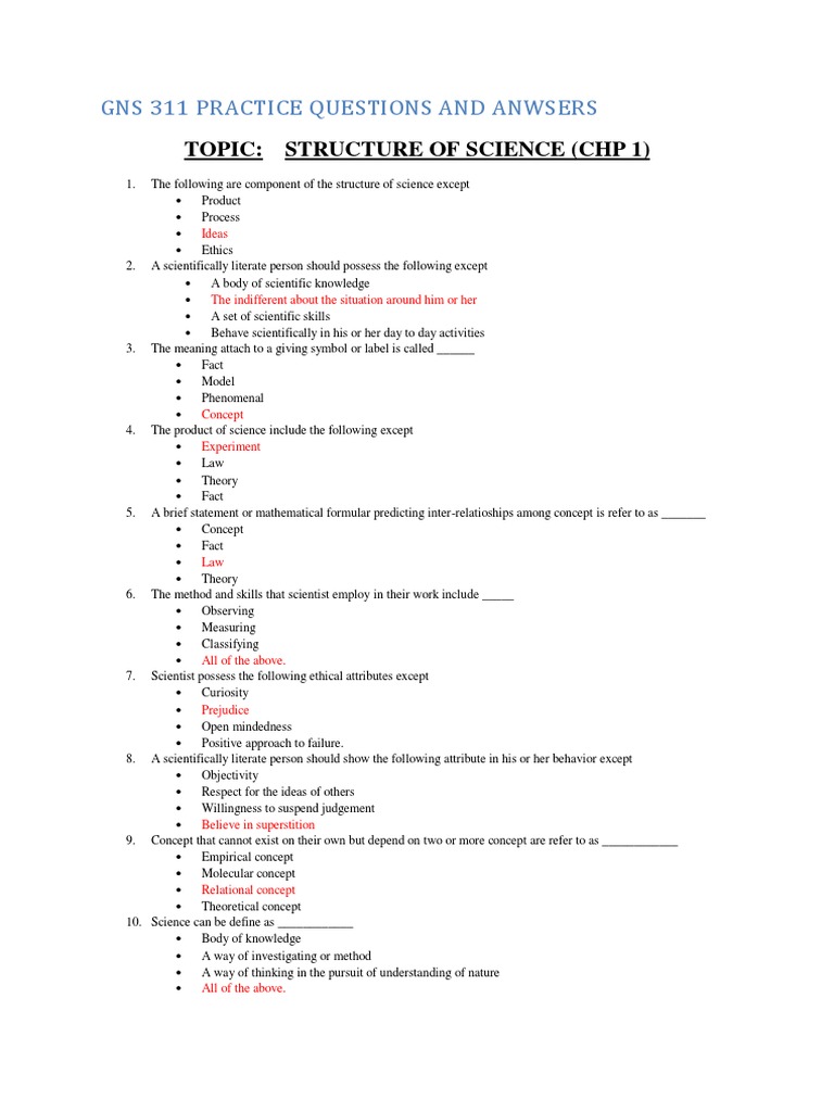 Gns 311 Practice Question-1 | PDF