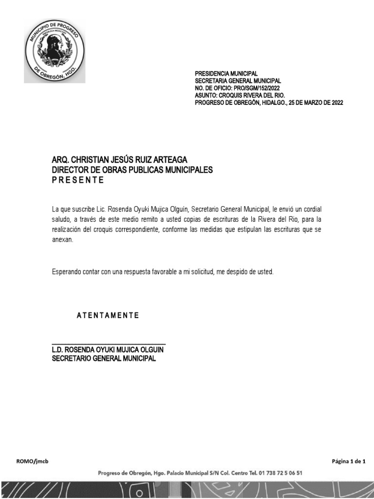 Oficio Solicitud Prestatarios | PDF
