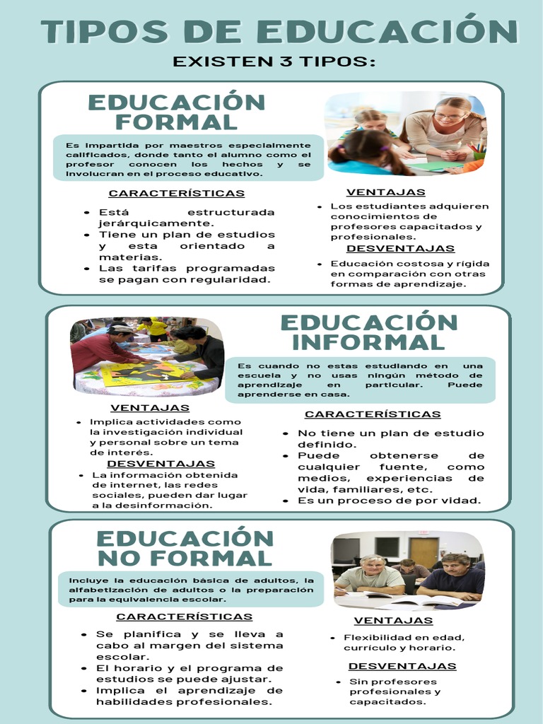Infografia Tipos de Educacion | PDF