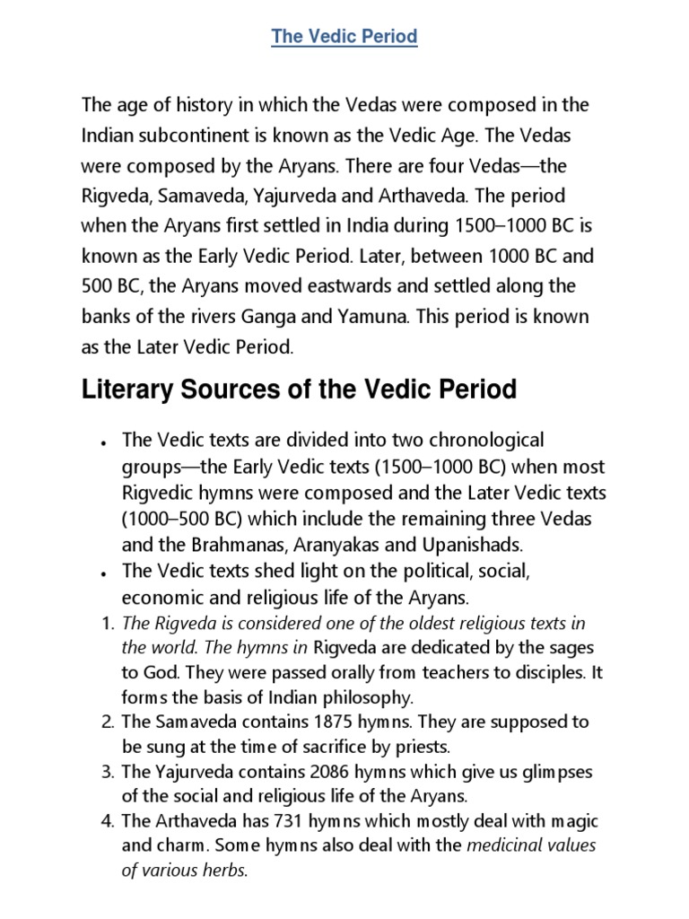 History Ch.2 Class 9 | PDF | Vedas | Ancient Indian Literature
