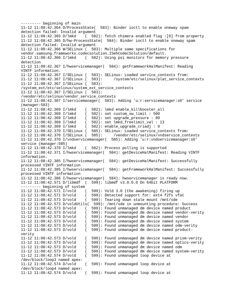 Logcat Prev CSC Log | PDF
