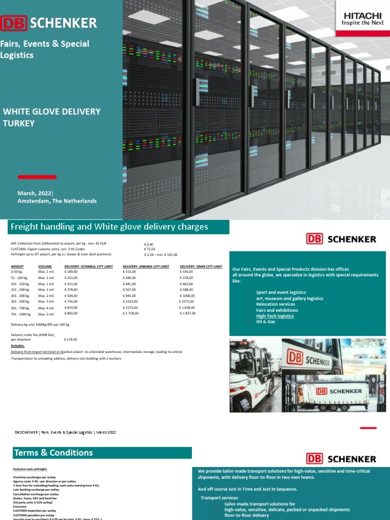 DB Schenker Proposal - Whiteglove Deliveries Turkey February 2023 | PDF | Fee | Customs