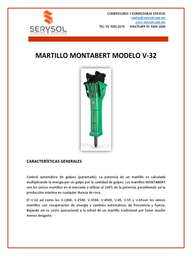 Martillo Montabert V32 | PDF