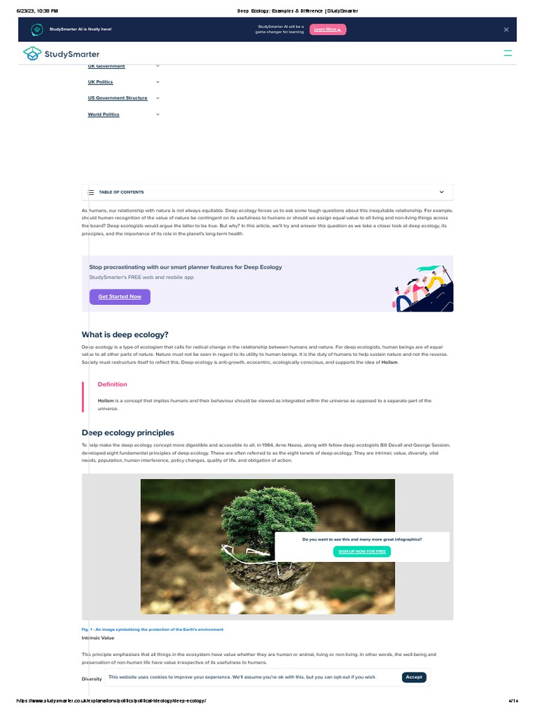 Deep Ecology - Examples & Difference - StudySmarter | PDF