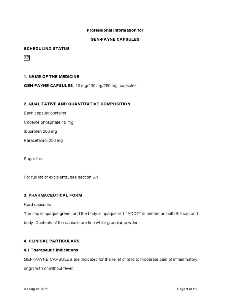 Gen-Payne Capsules: Uses & Dosage | PDF | Nonsteroidal Anti ...