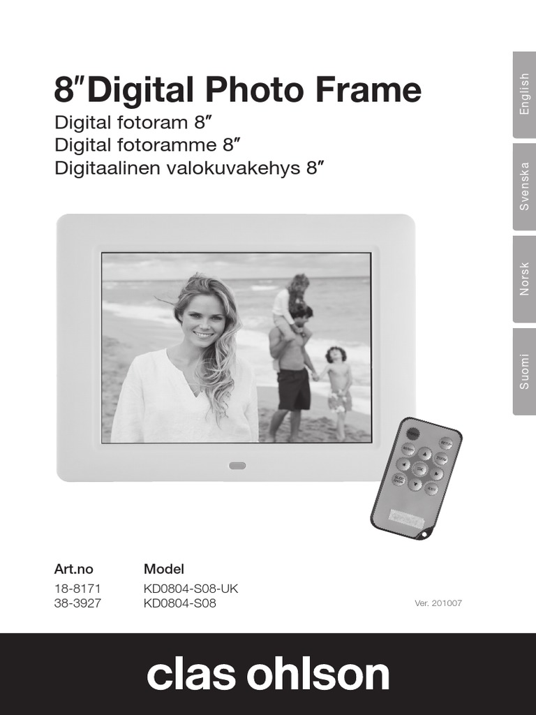 8-Inch Digital Photo Frame Manual | PDF