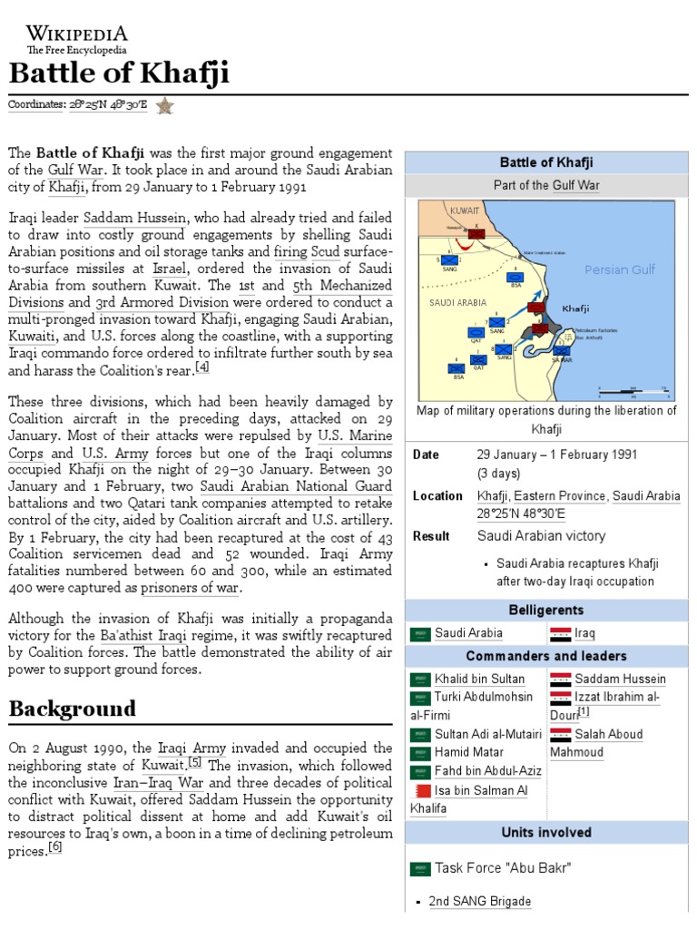 Battle of Khafji | PDF