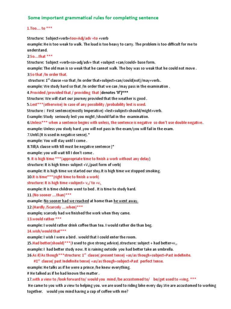 Completing Sentence | PDF