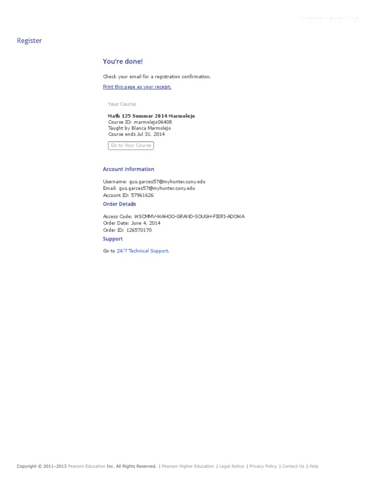 Register - Pearson MyLab & Mastering | PDF | Career & Growth